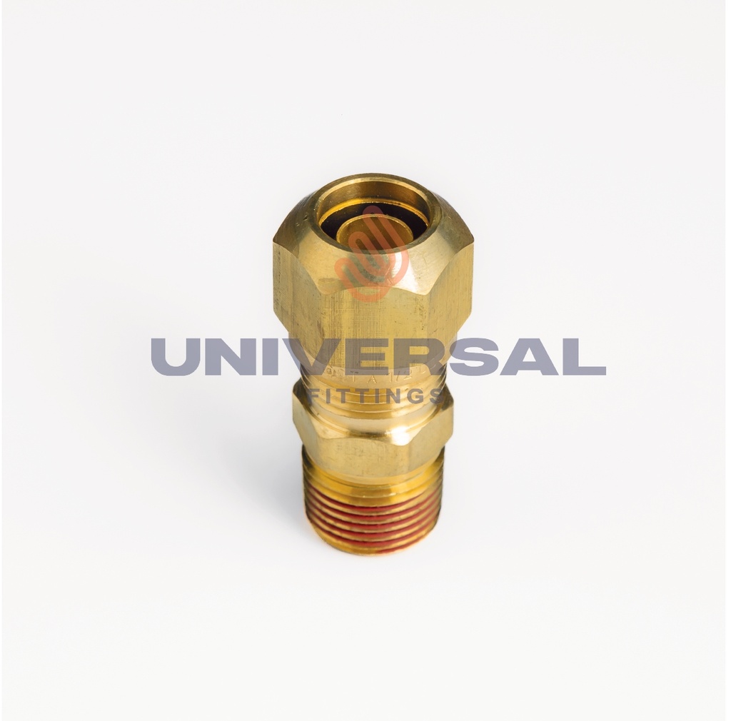 U-4-468F-06-08 Conector Recto Terminal Macho NTA 3/8" OD x 1/2" NPT | UNIVERSAL FITTINGS